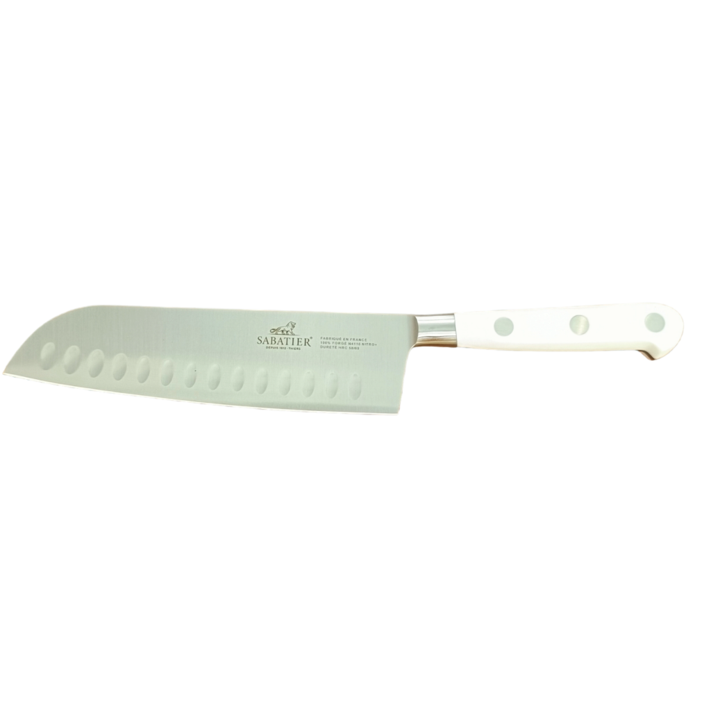 Santoku lame alvéolée Ideal Toque Blanche - Par Sabatier Thiers ...
